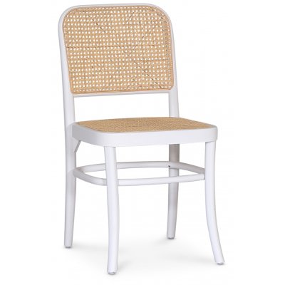 Edge spisegruppe; Spisebord i hvid HPL 140x90 cm med 4 hvide Tyko stole ...